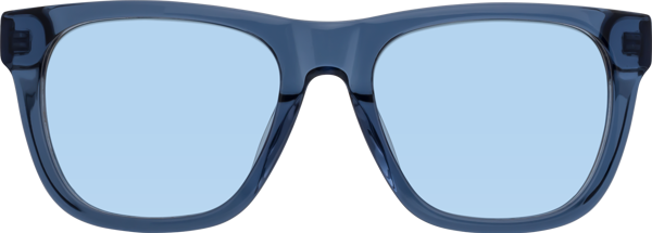 Blue Hipster Acetate Trapezoid Tinted Sunglasses with Light Blue ...