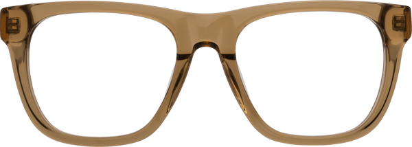 Light Brown Hipster Acetate Trapezoid Blue Light Glasses - Pearls