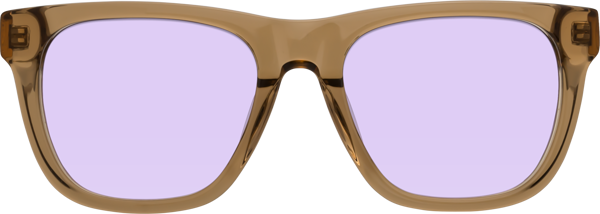 Light Brown Hipster Acetate Trapezoid Tinted Sunglasses with Light ...