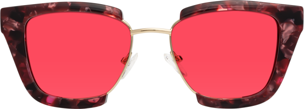 Wineberry Tortoise/Gold Geek-Chic Nose Pads Trapezoid Tinted Sunglasses ...