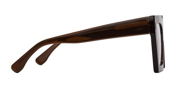 Brown Thick Hipster Square Eyeglasses - Tree