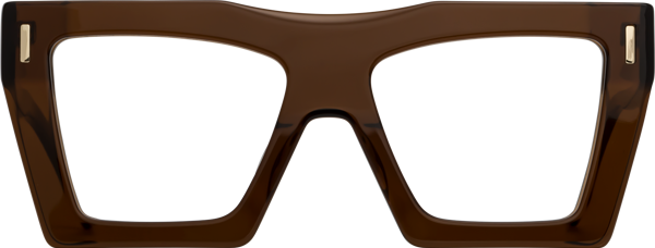 Brown Thick Hipster Square Eyeglasses - Tree