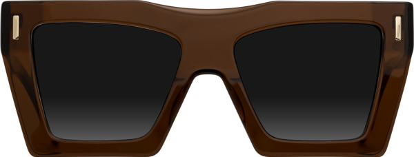 Brown Thick Hipster Square Gradient Sunglasses with Gray Sunwear Lenses ...
