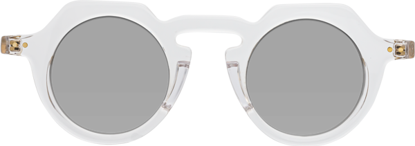 Clear Keyhole Bridge Retro-Vintage Round Tinted Sunglasses with Light ...