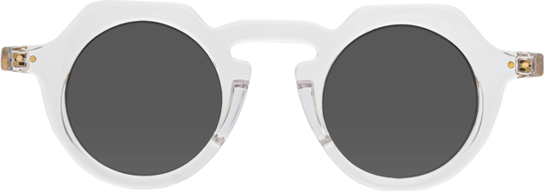 Clear Keyhole Bridge Retro-Vintage Round Tinted Sunglasses with Medium ...