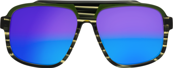 Forest Striped Sports Hipster Aviator Mirrored Sunglasses with Blue ...