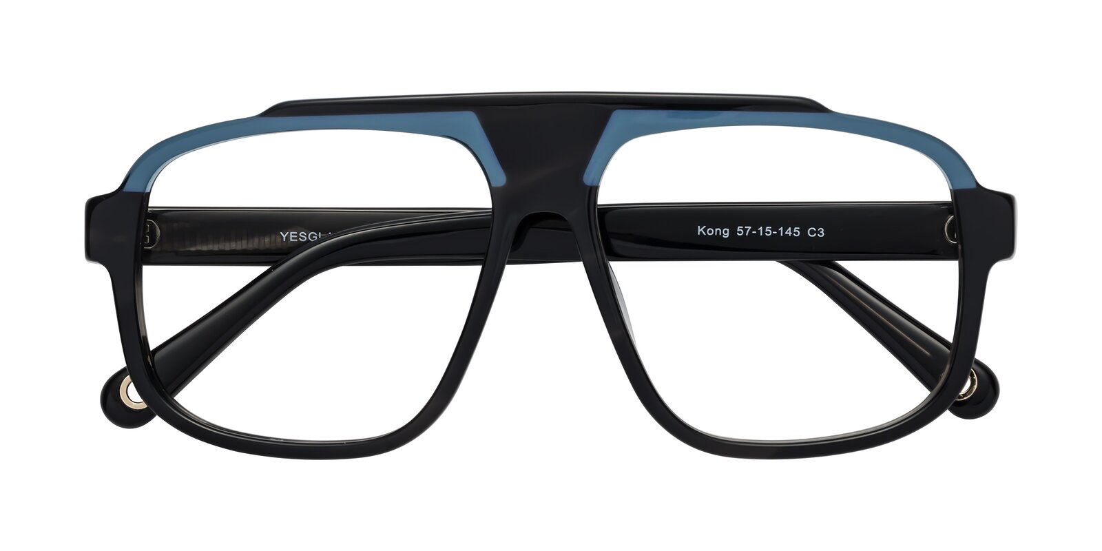Storm Striped Sports Hipster Aviator Blue Light Glasses - kong
