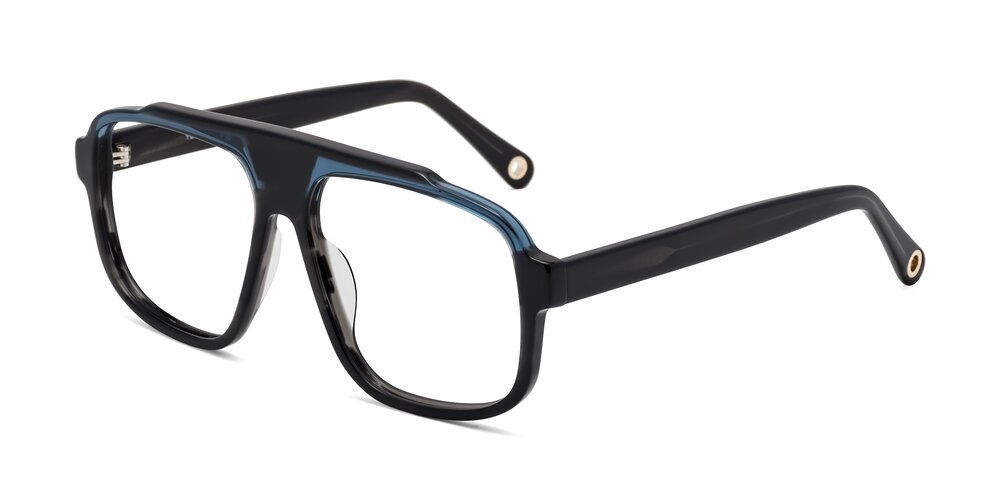 Storm Striped Sports Hipster Aviator Blue Light Glasses - kong