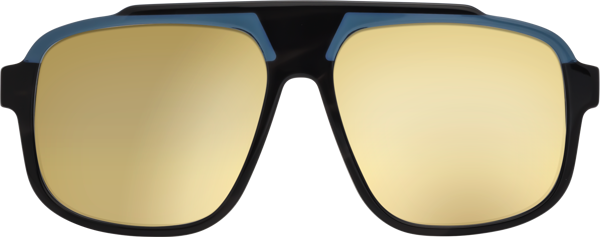 Storm Striped Sports Hipster Aviator Mirrored Sunglasses with Gold ...