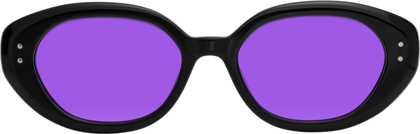 Black Geek-Chic Acetate Oval Gradient Sunglasses with Purple Sunwear ...
