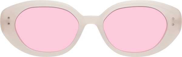 Pale Pink Geek-Chic Acetate Oval Tinted Sunglasses with Light Pink ...