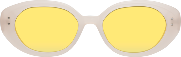 Pale Pink Geek-Chic Acetate Oval Gradient Sunglasses with Yellow / Blue ...