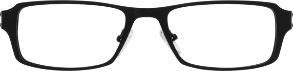 Matte Black Retro-Vintage Metal Rectangle Eyeglasses - Moss