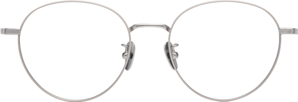 Gray/Silver Retro-Vintage Titanium Round Eyeglasses - Sahala
