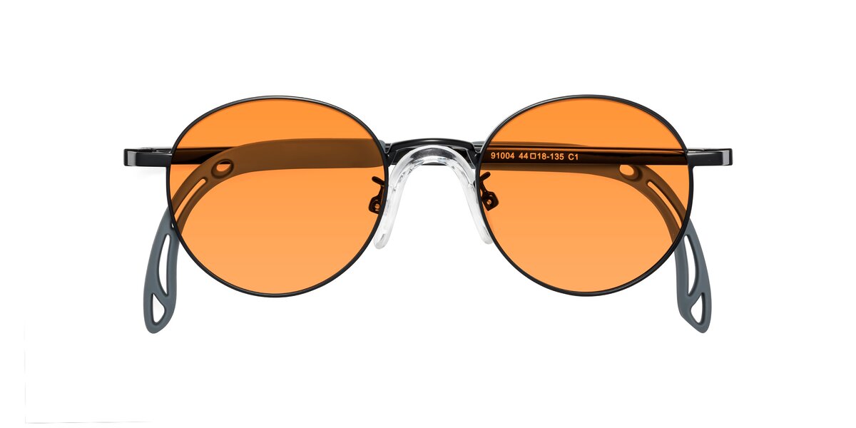 Artist Pink Low Bridge Fit Round Pre-Teens Tinted Sunglasses with Light ...