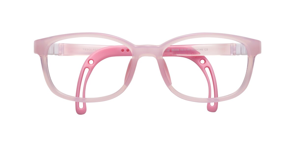 Artist Pink Flexible Rectangle Pre-Teens Eyeglasses - Hesper