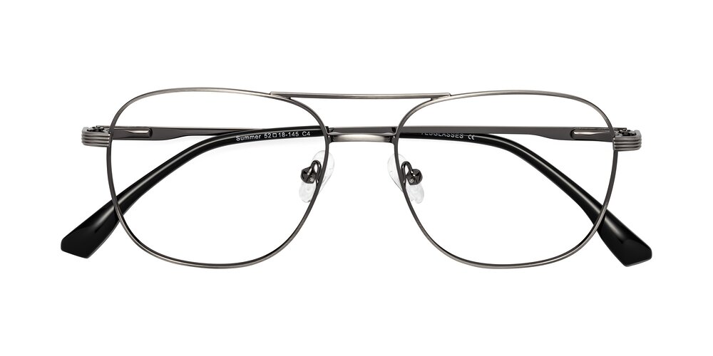 Black/Light Gold Classic Metal Rectangle Reading Glasses - Snow