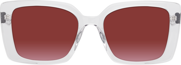 Clear Narrow Acetate Square Gradient Sunglasses with Garnet Sunwear ...