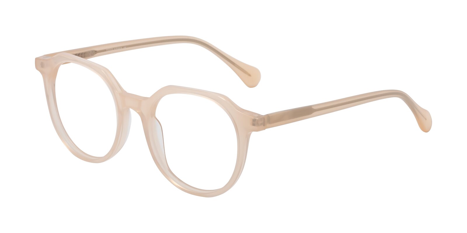 Pale Pink Spring Hinges Acetate Geometric Eyeglasses - Payper