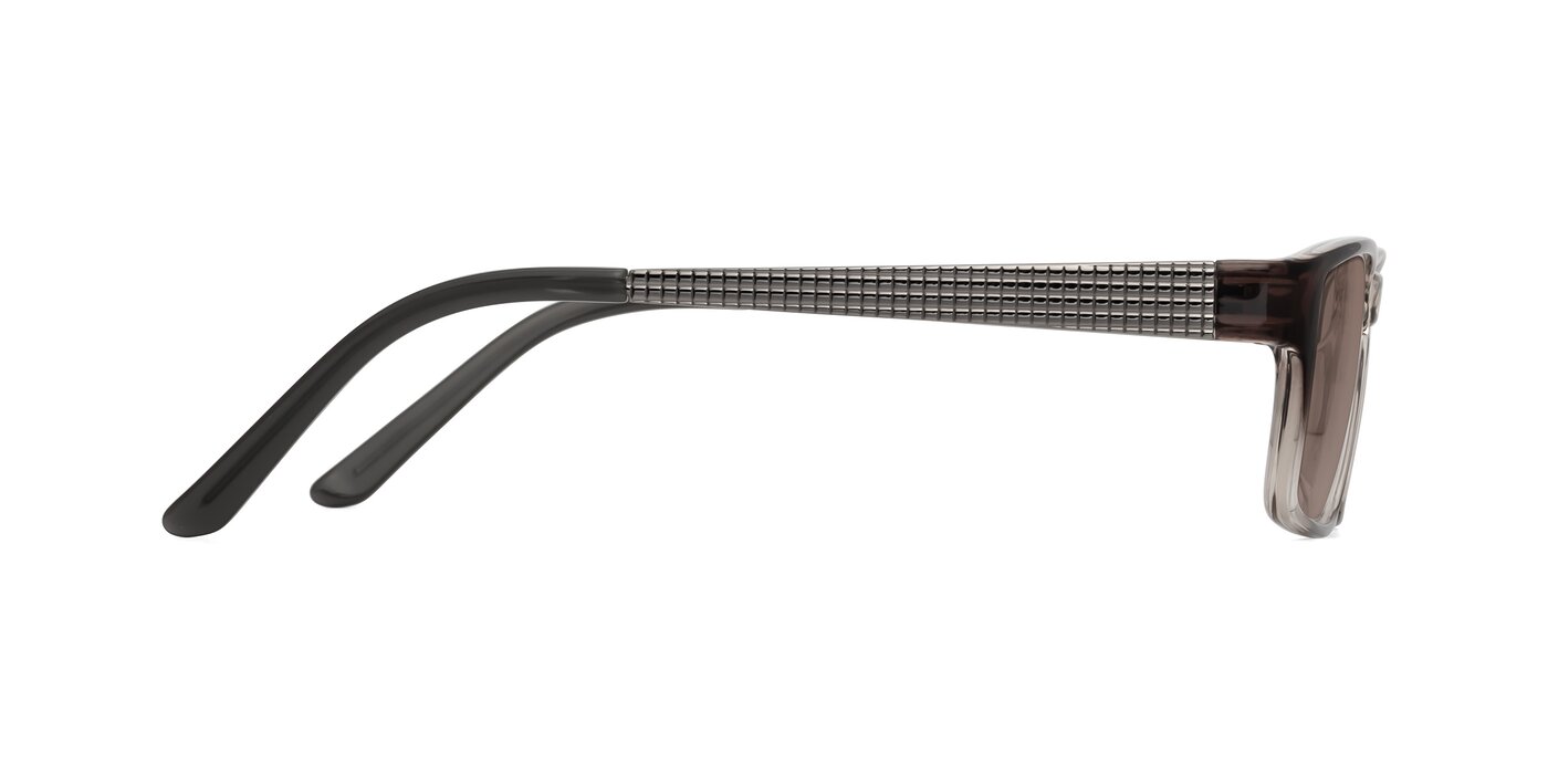 Gradient Gray Classic Low Bridge Fit Rectangle Tinted Sunglasses with ...