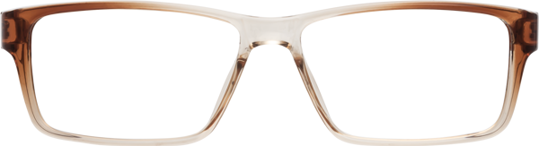 Gradient Brown Classic Low Bridge Fit Rectangle Eyeglasses - Natural