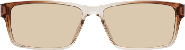 Gradient Brown Classic Low Bridge Fit Rectangle Tinted Sunglasses with ...