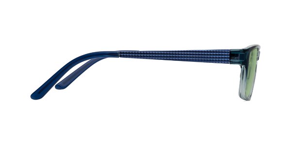 Gradient Blue Classic Low Bridge Fit Rectangle Tinted Sunglasses with ...