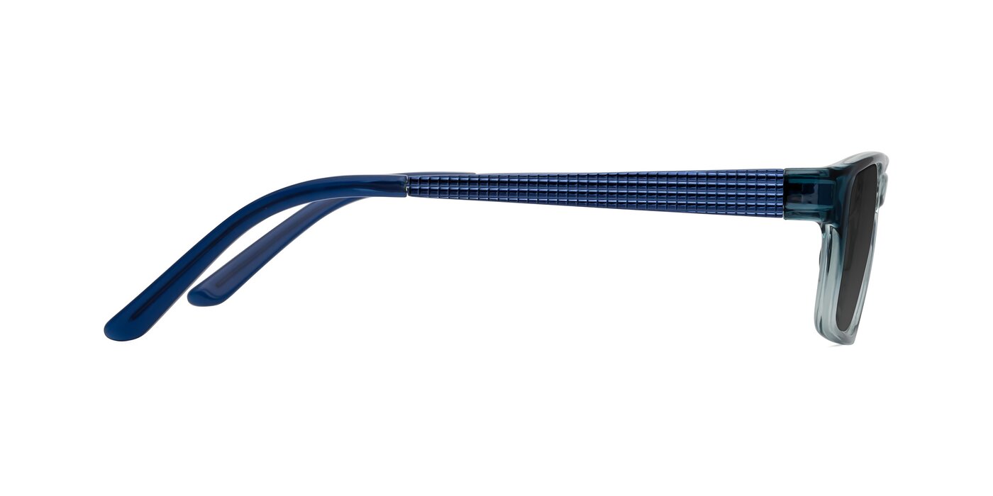 Gradient Blue Classic Low Bridge Fit Rectangle Tinted Sunglasses with ...