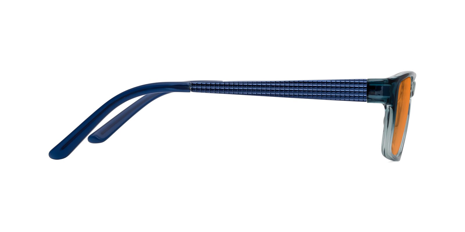 Gradient Blue Classic Low Bridge Fit Rectangle Tinted Sunglasses with ...