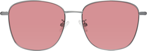 Silver Hipster Metal Trapezoid Tinted Sunglasses with Medium Garnet ...