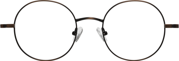 Bronze Retro-Vintage Metal Round Reading Glasses - Sword