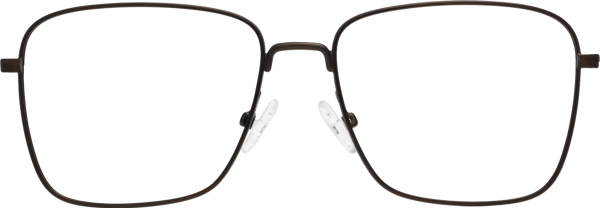 Dark Bronze Classic Metal Square Eyeglasses - Wind
