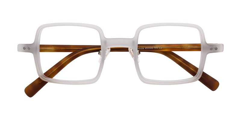 Matte White Geek-Chic Acetate Square Blue Light Glasses - Nebula