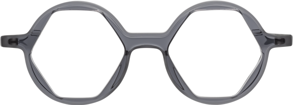 Gray Geek-Chic Geometric Round Eyeglasses - Alien