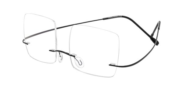 Black Snooker Square Rimless Eyeglasses - Masters