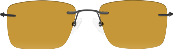 Matte Black Classic Rectangle Rimless Gradient Sunglasses with ...