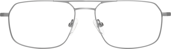 Gunmetal Double Bridge Metal Rectangle Eyeglasses - Taro