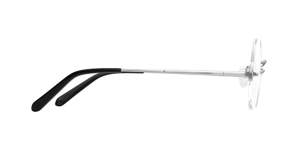 Silver Retro-Vintage Round Rimless Eyeglasses - Jen