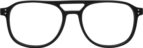 Black Double Bridge Hipster Acetate Eyeglasses - Alley