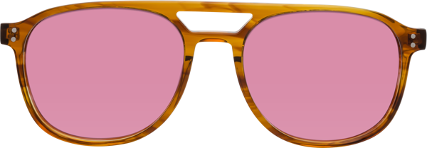 Amber striped Double Bridge Hipster Acetate Tinted Sunglasses with ...