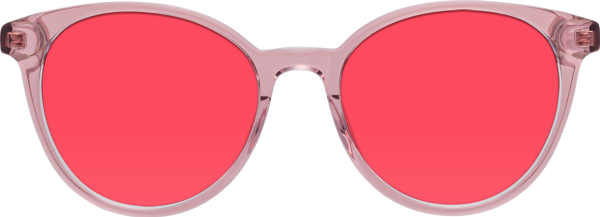 Pink Classic Acetate Cat-Eye Tinted Sunglasses with Red Sunwear Lenses ...