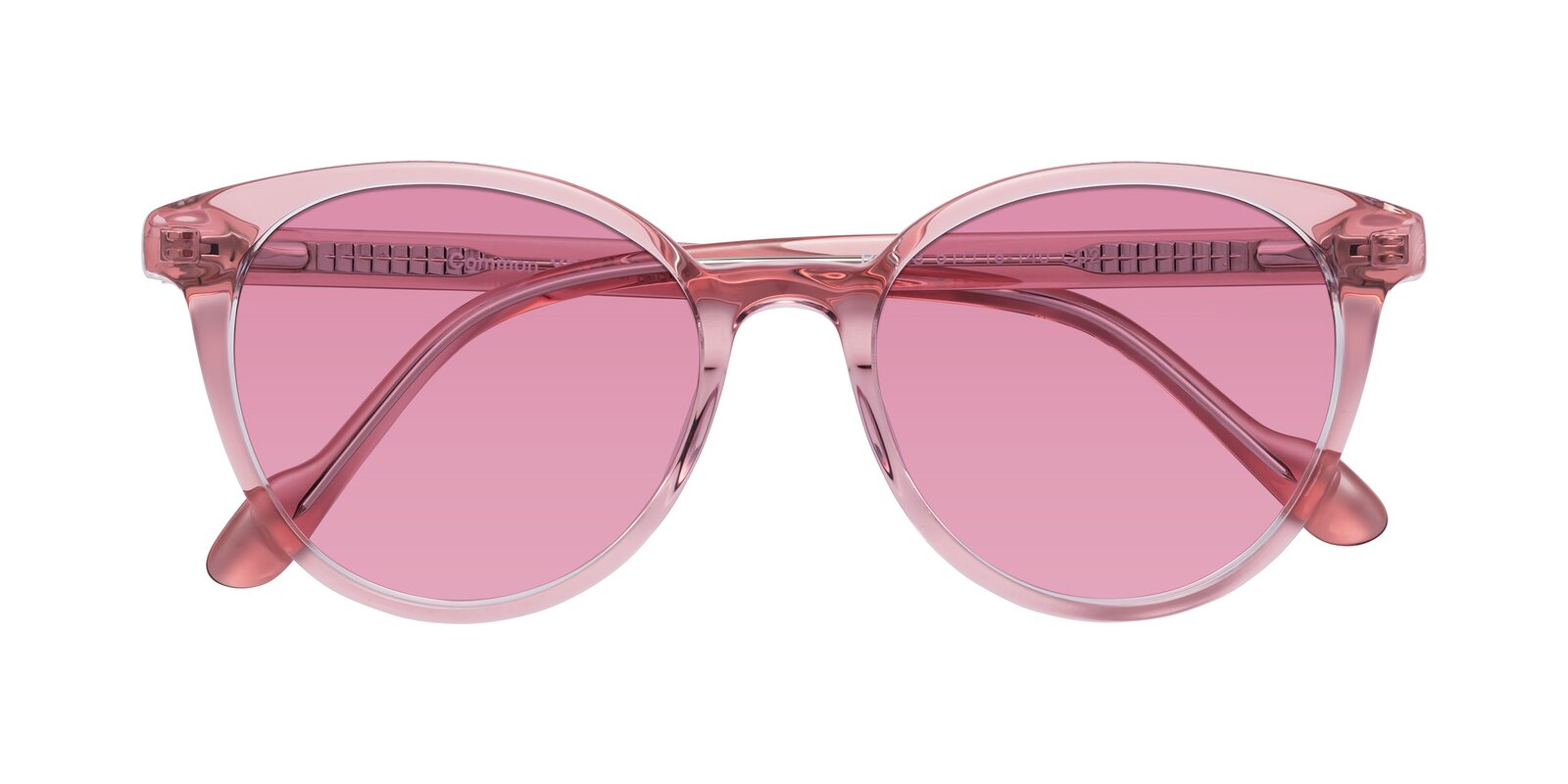 Pink Classic Acetate Cat-Eye Tinted Sunglasses with Medium Wine Sunwear ...