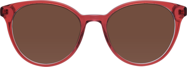 Red Classic Acetate Cat-Eye Tinted Sunglasses with Brown Sunwear Lenses ...