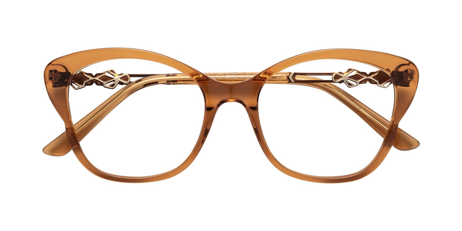 Maple Syrup Narrow Acetate Butterfly Eyeglasses - Azalea