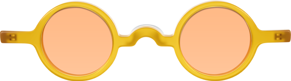 Honey Grandpa Geek-Chic Round Tinted Sunglasses with Light Orange ...