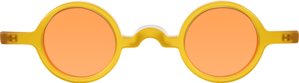 Honey Grandpa Geek-Chic Round Tinted Sunglasses with Medium Orange ...