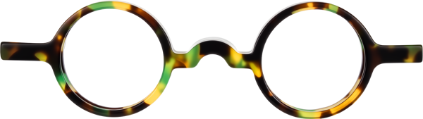 Green Tortoise Grandpa Geek-Chic Round Blue Light Glasses - Hominid