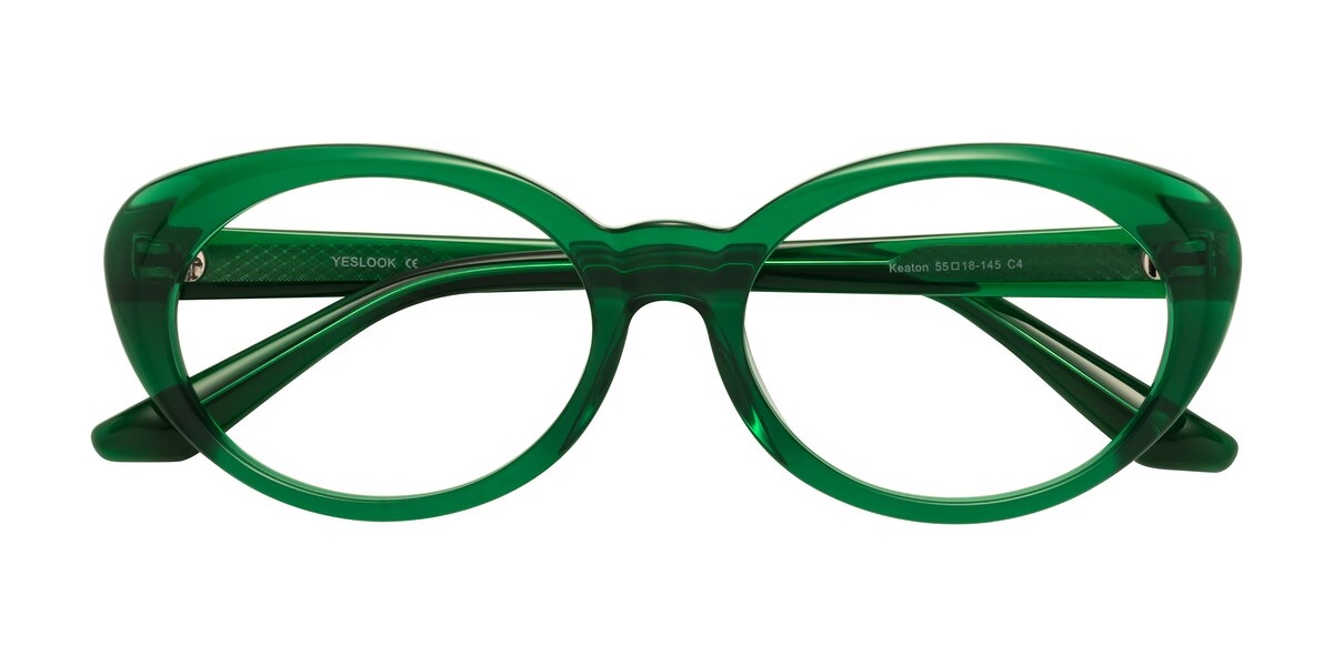 Blue Thick Acetate Oval Eyeglasses - Taffeta