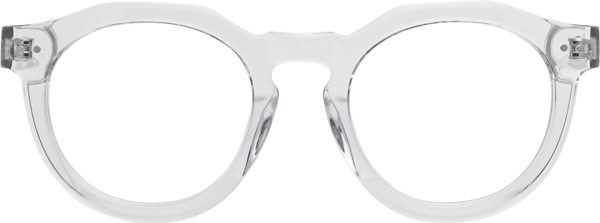 Clear Acetate Round Geometric Eyeglasses - Brando
