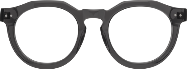 Dark Gray Acetate Round Geometric Eyeglasses - Brando